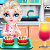 Baby Elsa Sushi Cooking - Play Now For Free