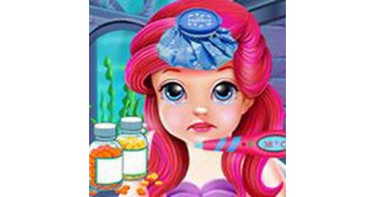 Baby Ariel Treating Cold - Play Now For Free