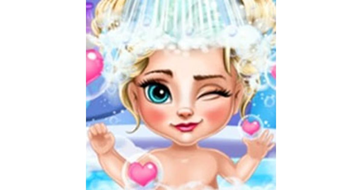 Baby Elsa Bathing - Play Now For Free