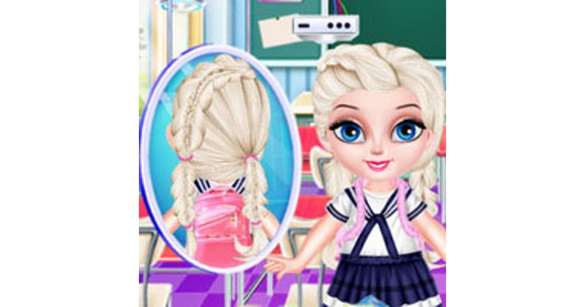 Baby Elsa School Haircuts - Play Now For Free