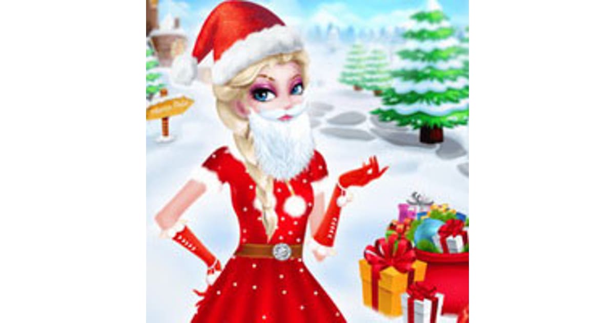 Christmas Elsa As Santa - Play Now For Free