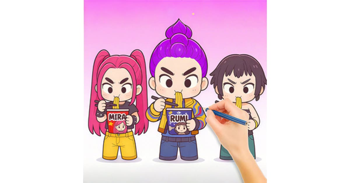 Coloring Book Game - Kpop Demon Hunters