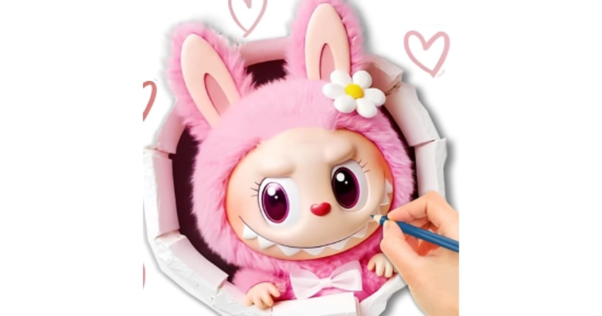 Coloring Book: Labubu Mokoko - Kids Game Online