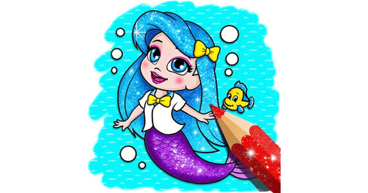 Fun Coloring Book Game: Moonlight Mermaid | Yiv