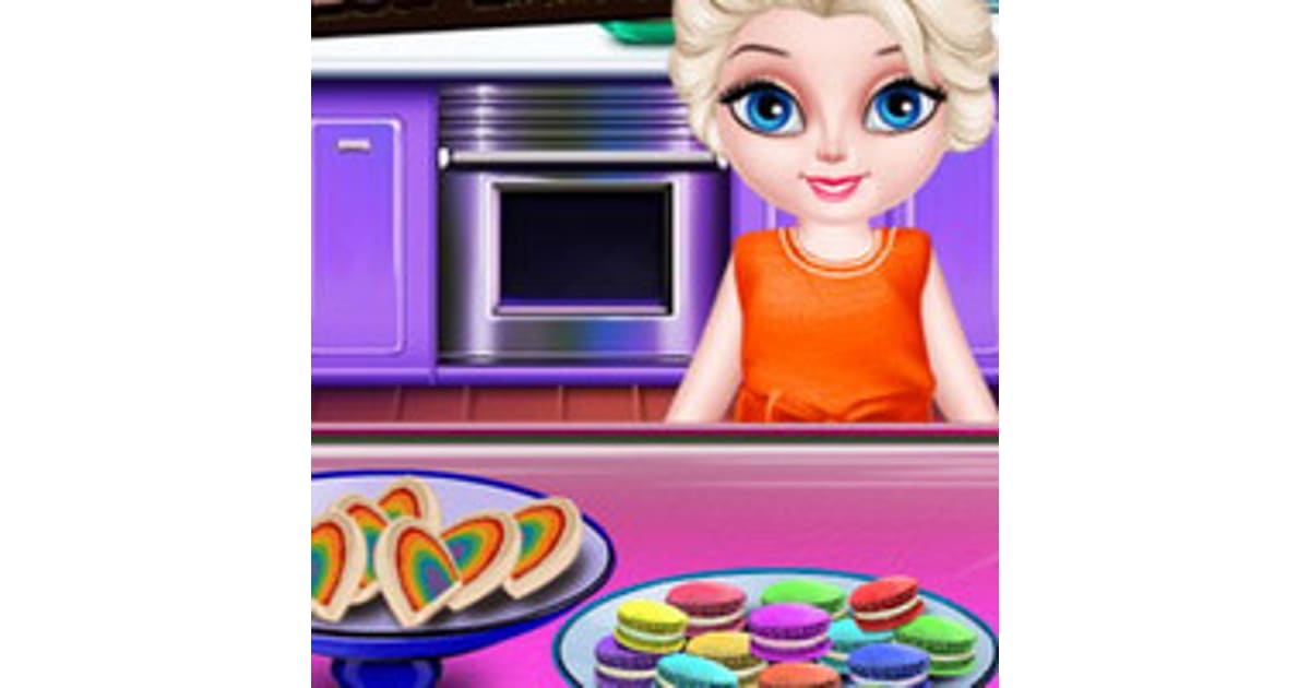 Elsa Little Chef Rainbow Baking - Play Now For Free