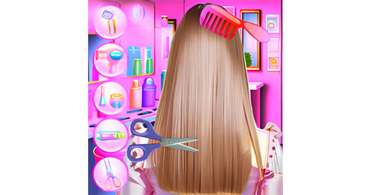 Hair Salon Dress Up Girl - Caring Little Girl