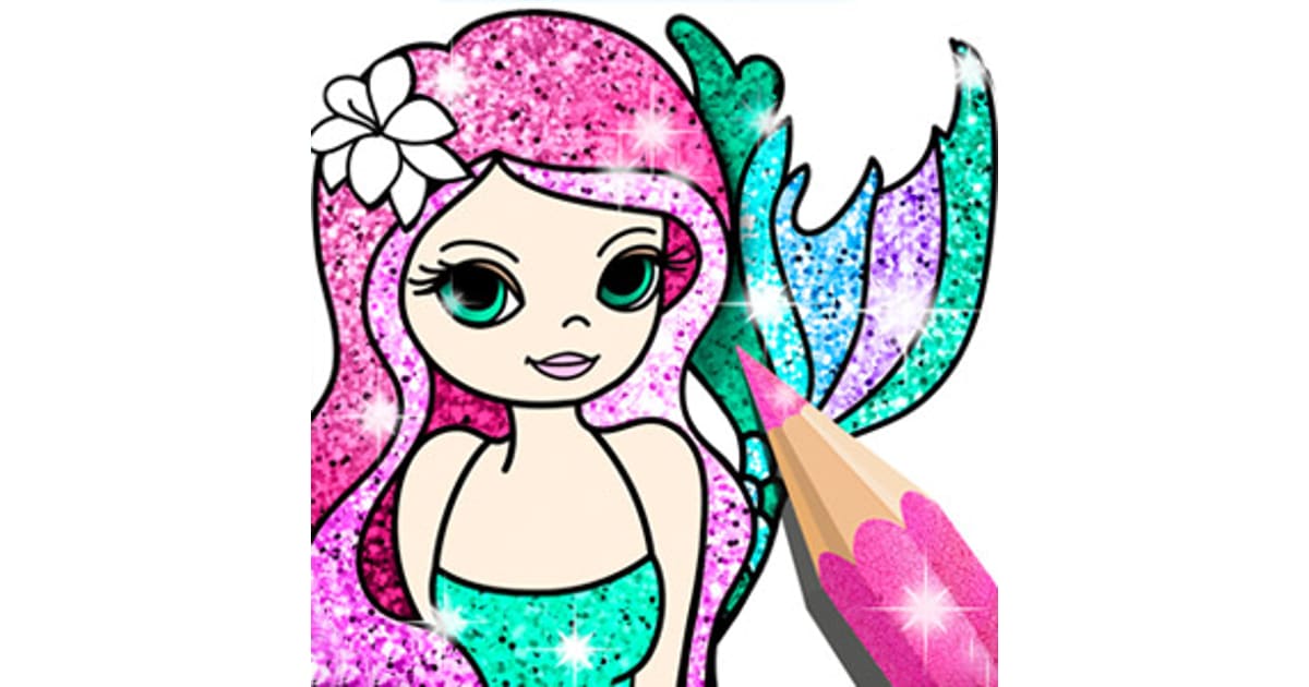 Mermaid Coloring Book Glitter - Play Now For Free