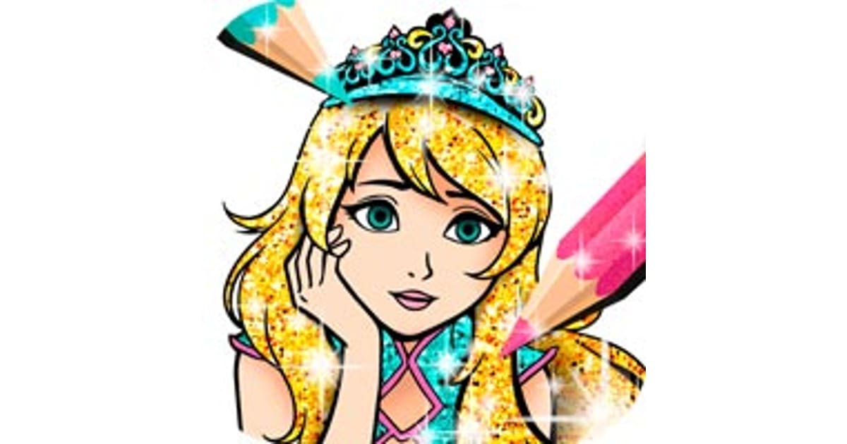 Princess Coloring Book Glitter - Play Now For Free
