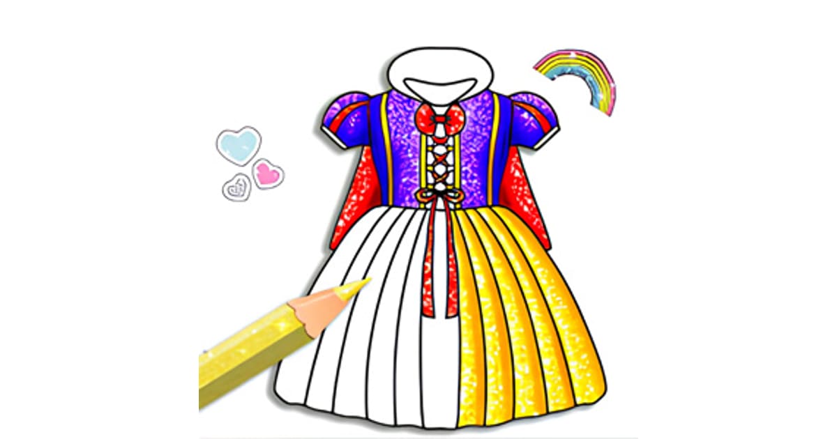 Princess Glitter Coloring - Amazing Art Game