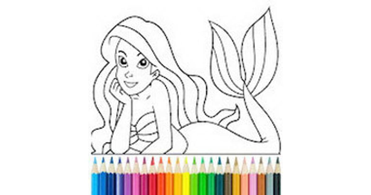 mermaid coloring pages games