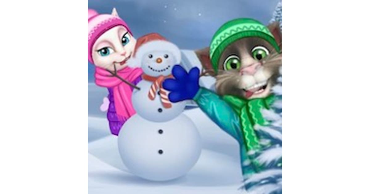 Talking Tom Playing Snowballs - Play Now For Free