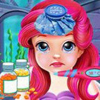 Baby Ariel Treating Cold - Play Now For Free