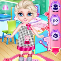 Baby Elsa's Peppa Pig Room - Play Now For Free
