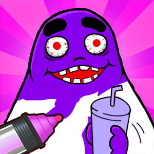 Grimace Shake Coloring Book- Play this now